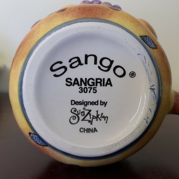 Sango | Kitchen | Sango Sangria Pitcherjug Fruit Pattern Rare Glaz ...